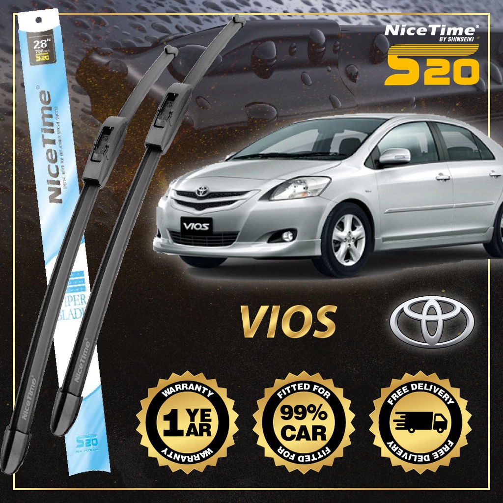 Toyota Vios (NCP93) 2007-2013 Original NICETIME Wiper (1 YEAR WARRANTY ...