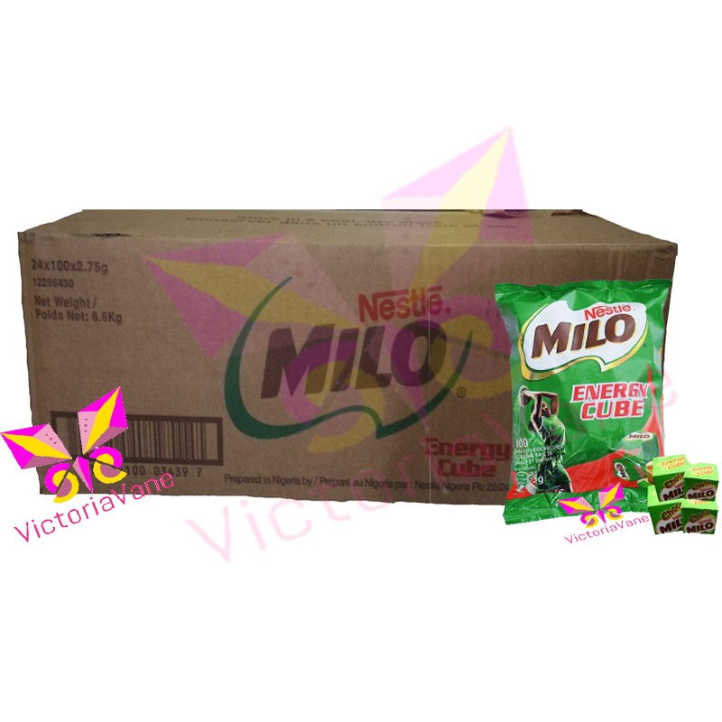 Milo Cube Nestle Energy Cube Carton 24pkt (100pcs) ExpAug2020 | Shopee ...