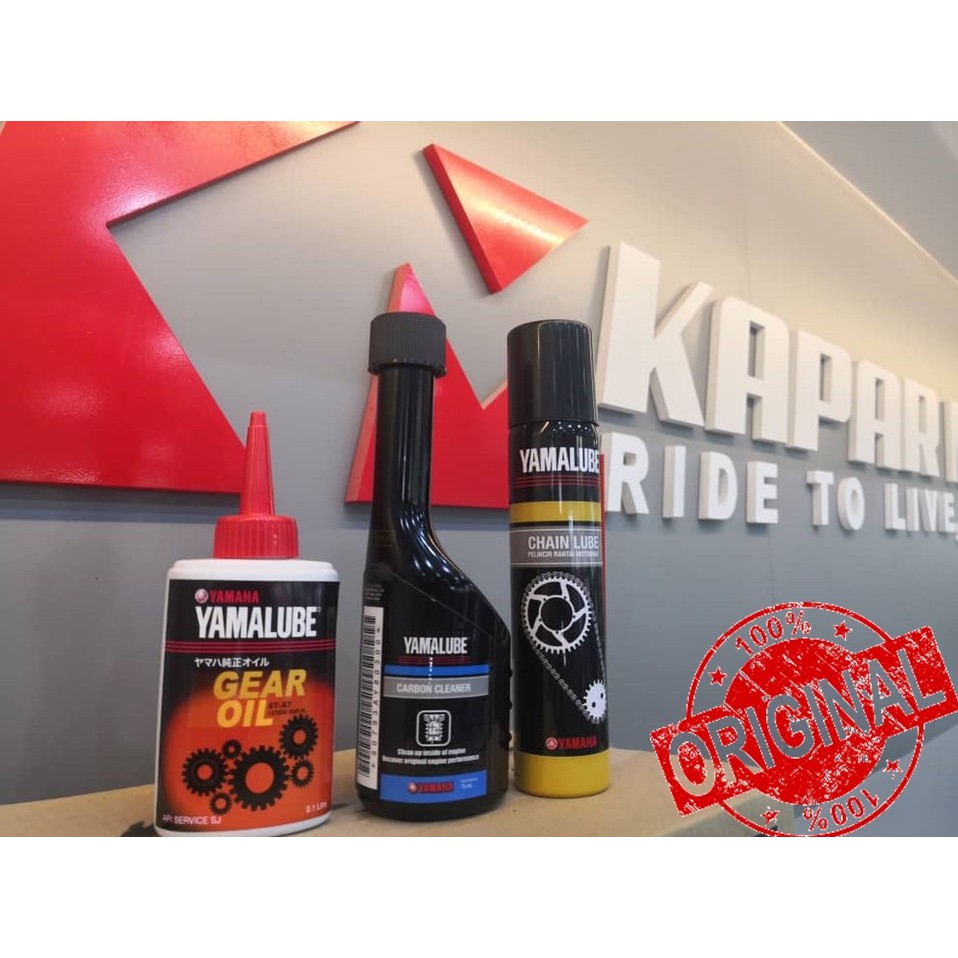 100% ORIGINAL YAMALUBE Gear Oil / Chainlube / Carbon Cleaner ( Minyak ...