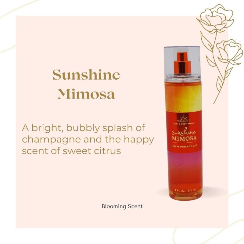 Original sunshine Mimosa Bath And Body Works Fragrance Mist 236ML ...