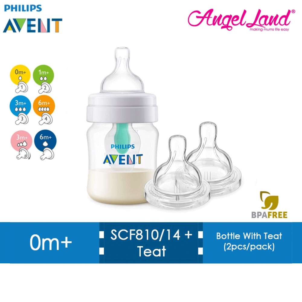 Philips Avent Anti Colic With Airfree Vent Single Bottle 4oz 9oz