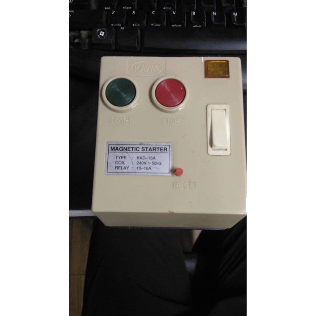 KAWA KAD16A MAGNETIC AIR COND STARTER WITH SOCKET 10-16A 2HP-USED ...