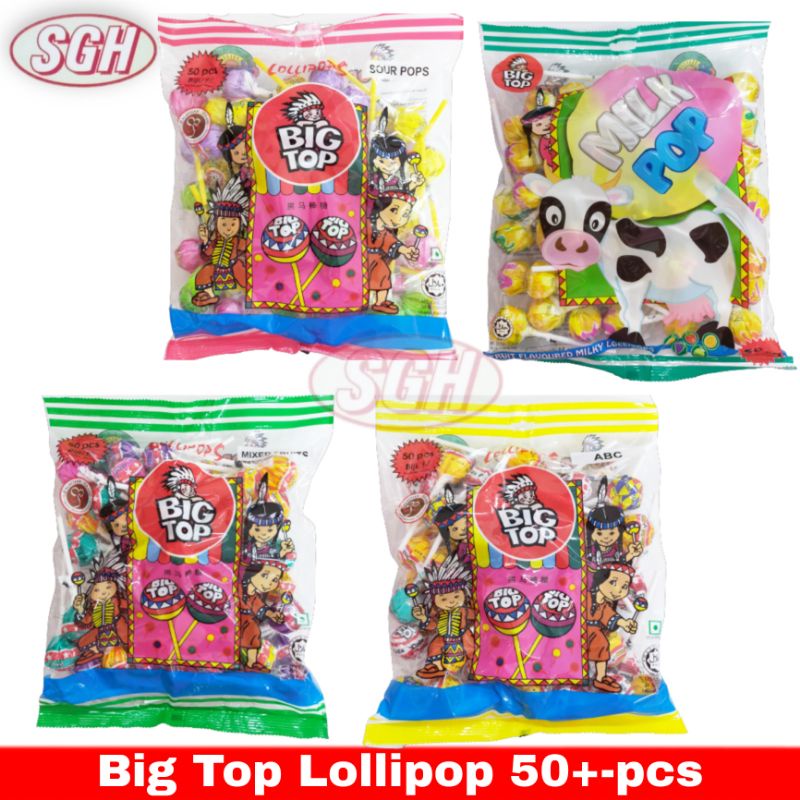 LOLLIPOP BIG TOP MIXED FRUIT/SOUR/Milk/abc | Shopee Malaysia