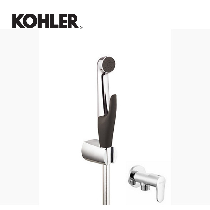 KOHLER LUXE HYGIENE SPRAY W/ HOSE, FIXED WALL BRACKET & ANGLE VALVE (K ...