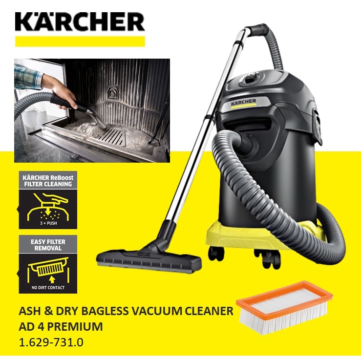 Karcher AD4 Premium Ash & Dry Bagless Vacuum Cleaner ( 600W ) With 17L ...