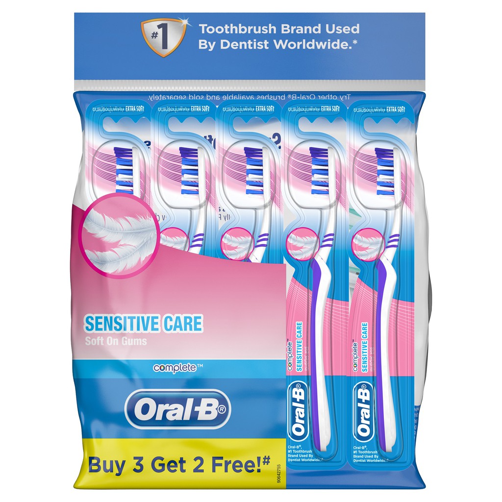 Oral-B Complete Sensitive Care (Extra Soft) Manual Toothbrush (5 Counts ... Oral-B Complete Sensitive Care (Extra Soft) Manual Toothbrush (5 Counts ...