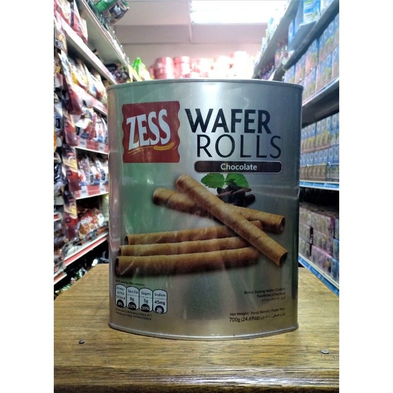 Zess Chocolate Wafer Rolls Coklat Biskut Gulung Wafer 700g | Shopee ...