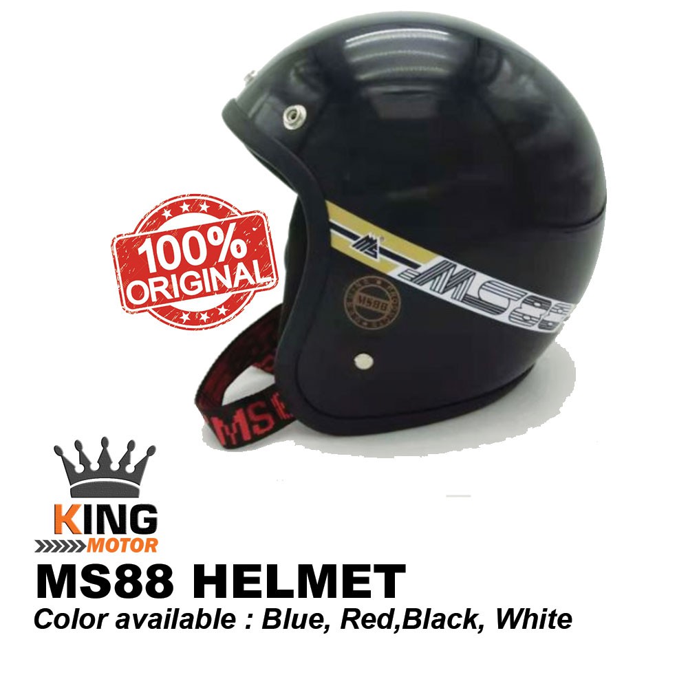 MS88 HELMET 100% ORIGINAL (TALI TULISAN MERAH) | Shopee Malaysia