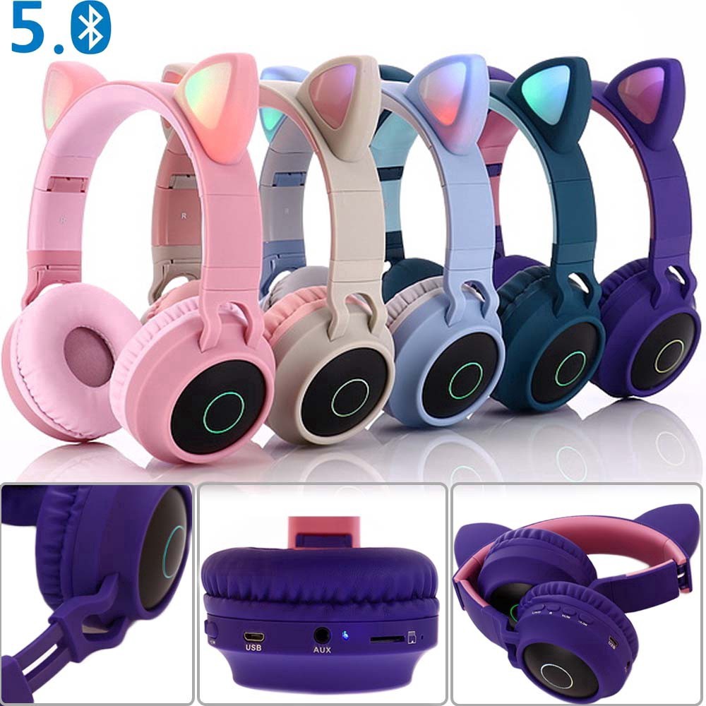 NEW DESIGN WIRELESS HEADPHONES WITH LED | Shopee Malaysia