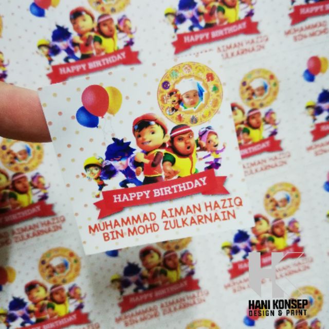 Boboiboy Birthday Sticker | Shopee Malaysia