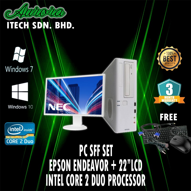 (REFURBISHED) Epson C2D Desktop Set With 22"inch Monitor | Shopee Malaysia