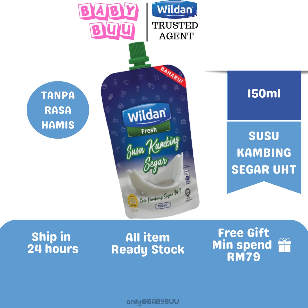 Wildan Susu Kambing Segar UHT 150ml x 1 pouch Halal Goat Fresh Milk ...