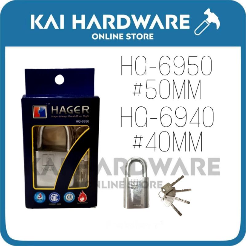 HAGER PAD LOCK 40mm&50mm | Shopee Malaysia