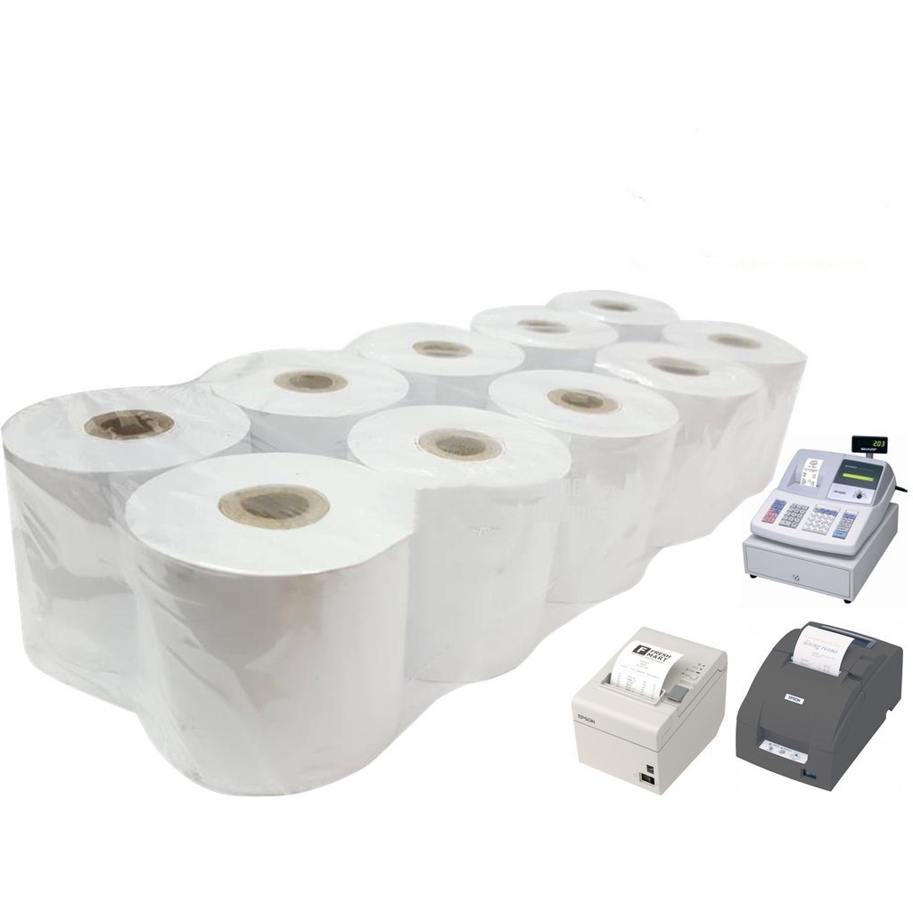 Thermal Receipt Paper Roll 57x57mm Kertas Resit Mesin Printer Pos ...