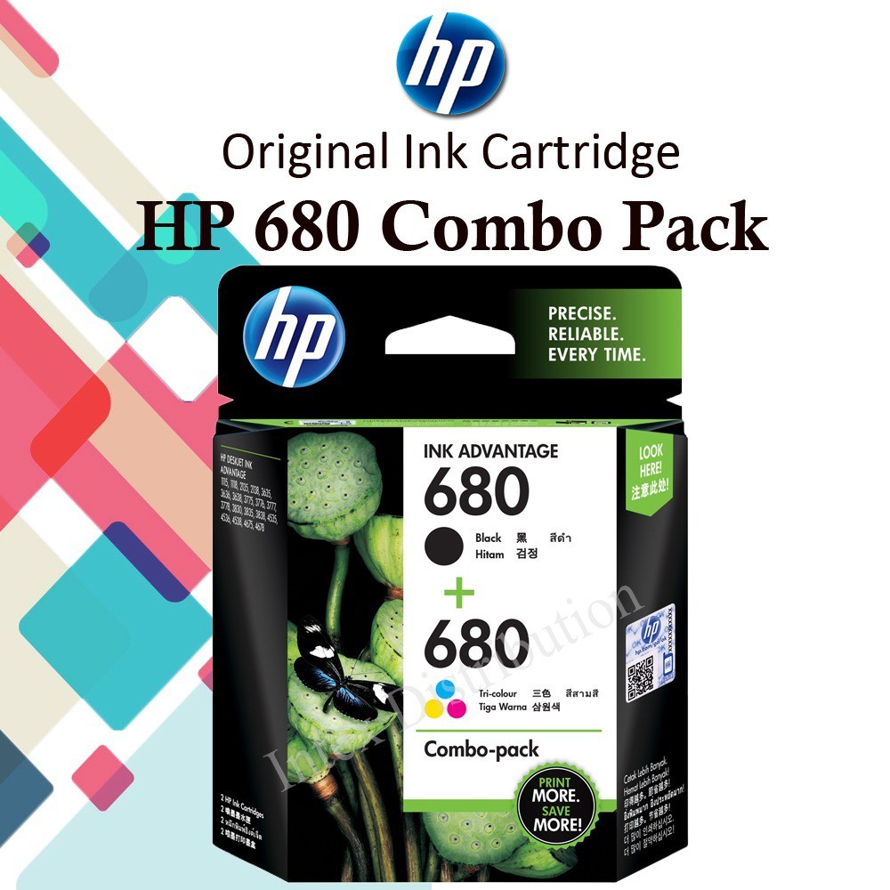 HP 680 Combo Pack / HP 680 single Black/ single Tri-Color | Shopee Malaysia