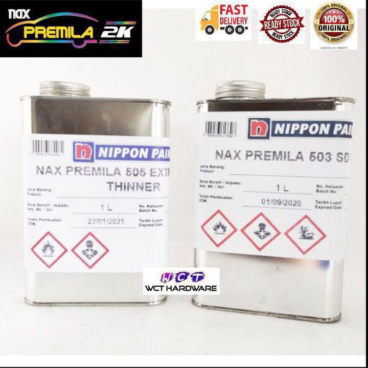Nippon Nax Premila 2K 503 SD Thinner/505 2k Slow 1L/Thinner/Thinner Paint/Thinner 2k/Thinner Cat ...