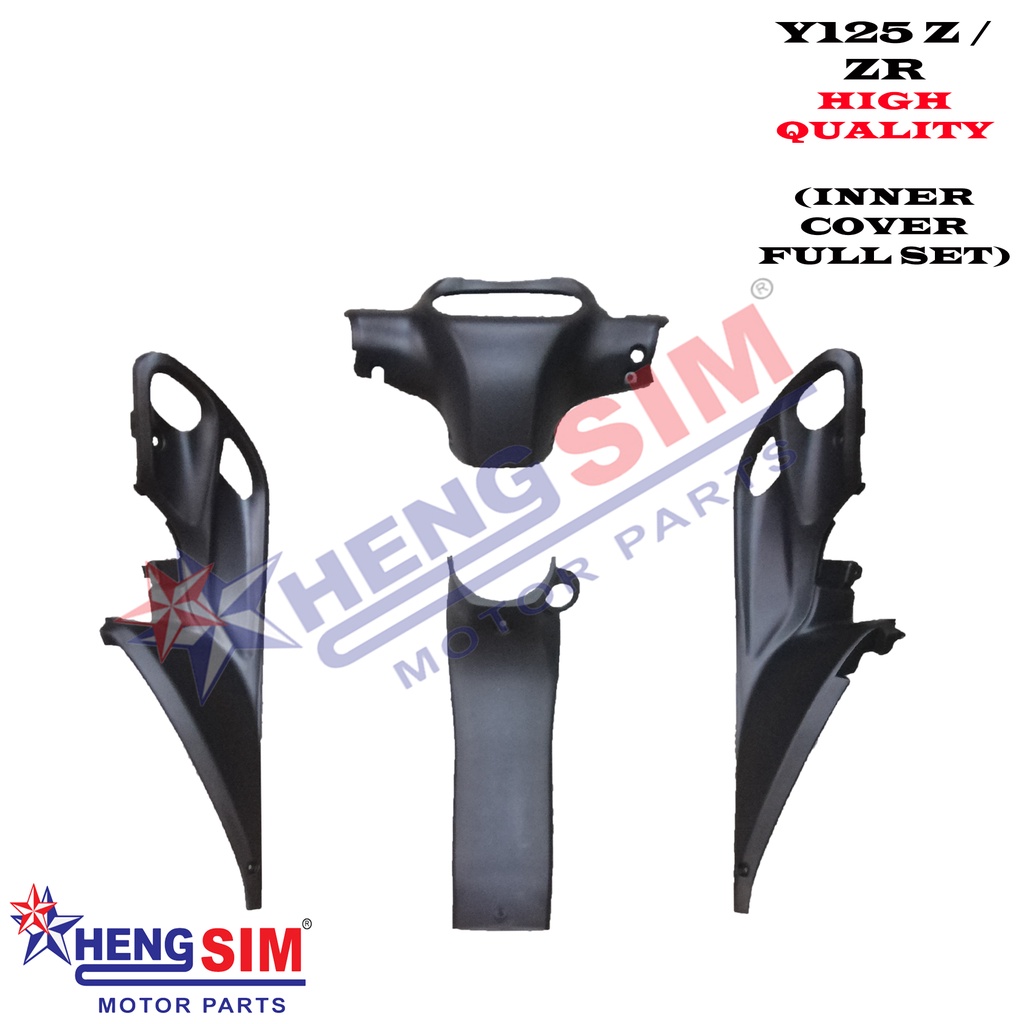 Y125Z (ORIGINAL) YAMAHA BLACK INNER COVER FULL SET (Y125 Z / Y125 ZR ...