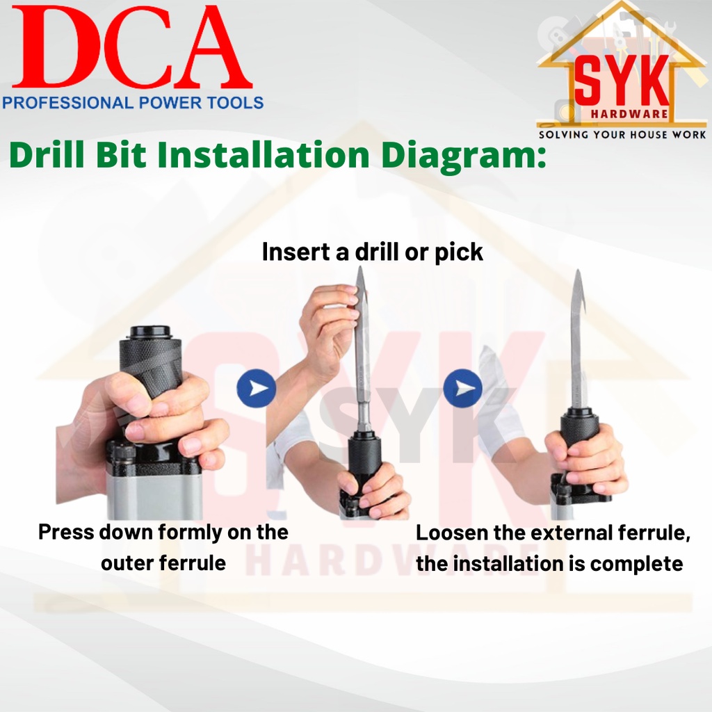 SYK DCA AZG06-6 AZG06-6S Electric Demolition Hammer Machine Concrete ...