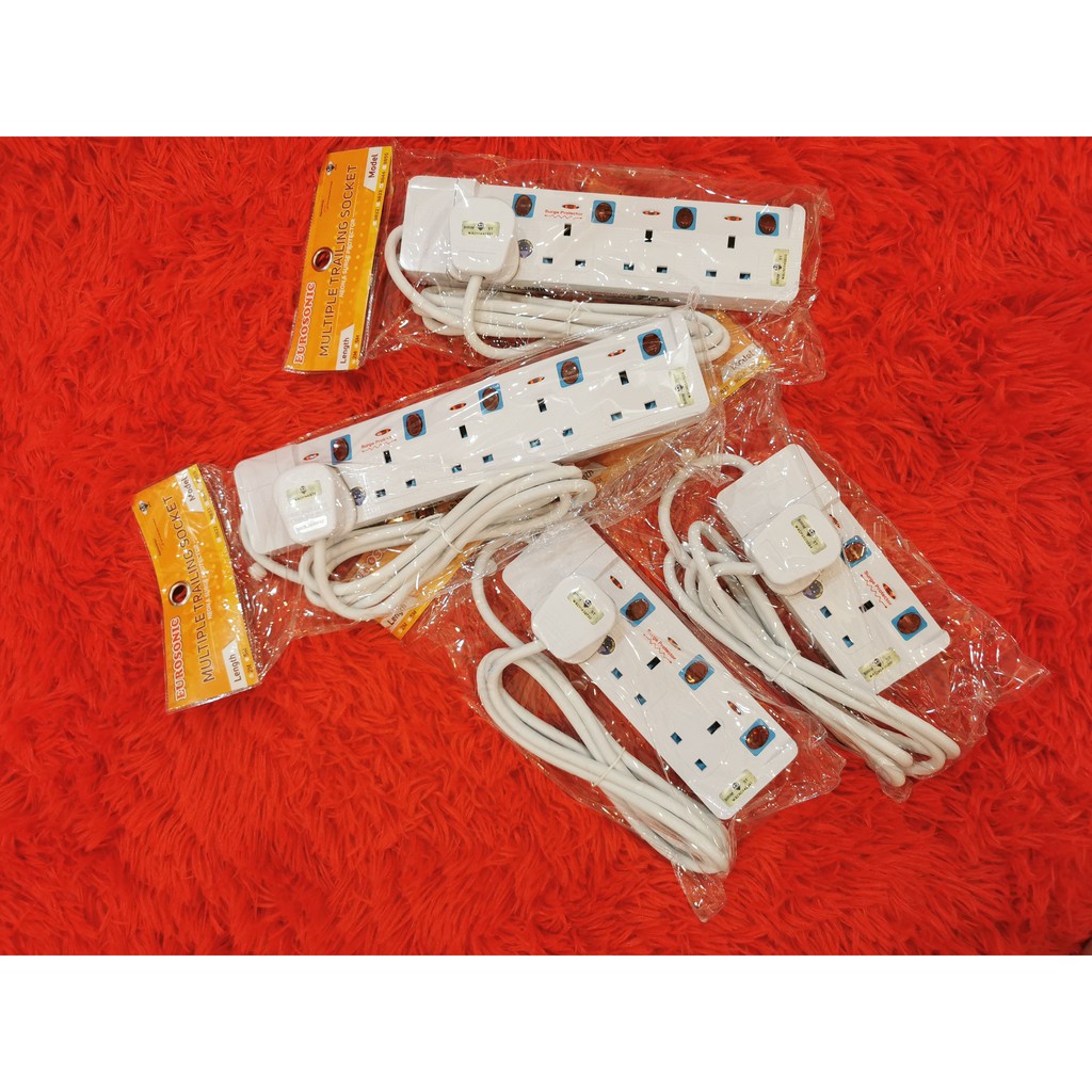 EUROSONIC 2 meter Extension / Trailing Socket with NEON and SURGE ...