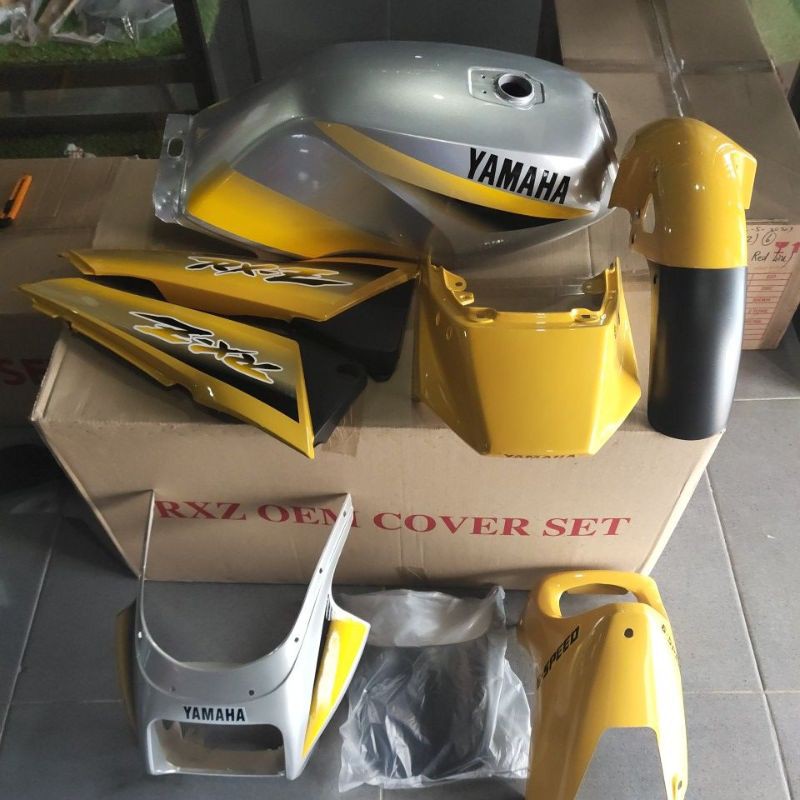 YAMAHA RXZ COVERSET OEM KUNING SILVER MILI | Shopee Malaysia