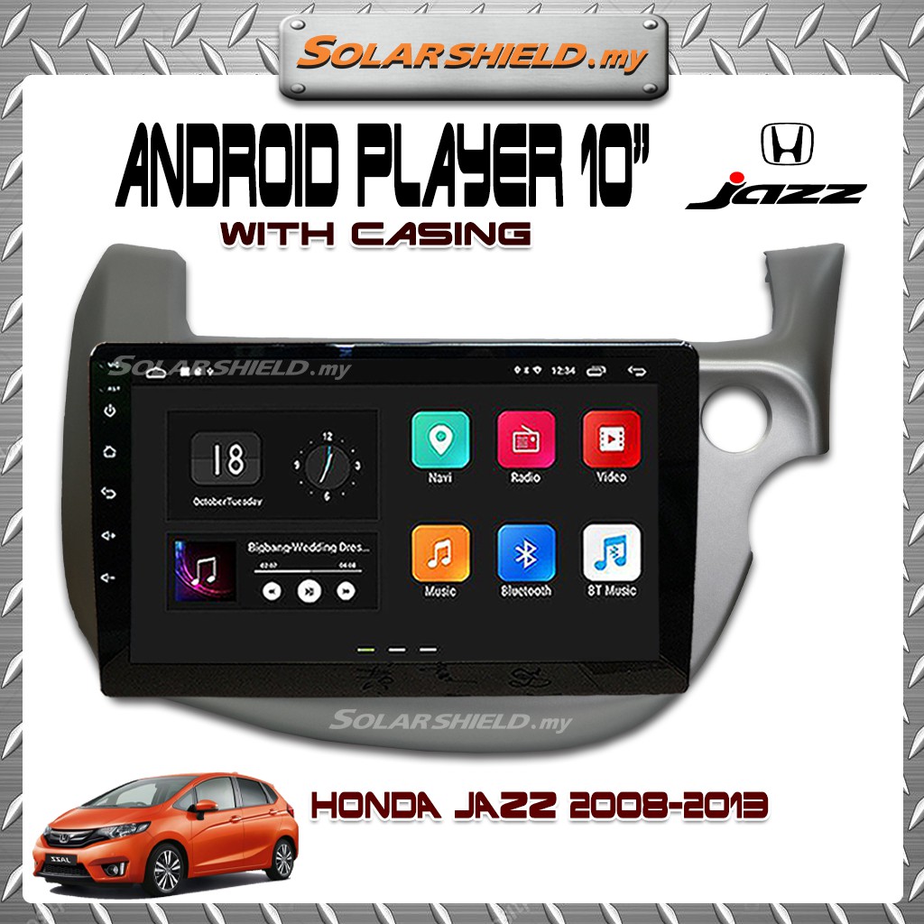 Honda Jazz 2008-2013 10'' Android Player GPS Waze Android 8.1 Wifi GPS ...