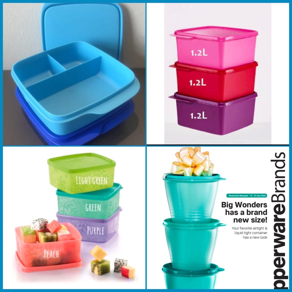 READY STOCK | TUPPERWARE (1) 400ml / 550ml / 1.2 litter | Bekas Makanan ...
