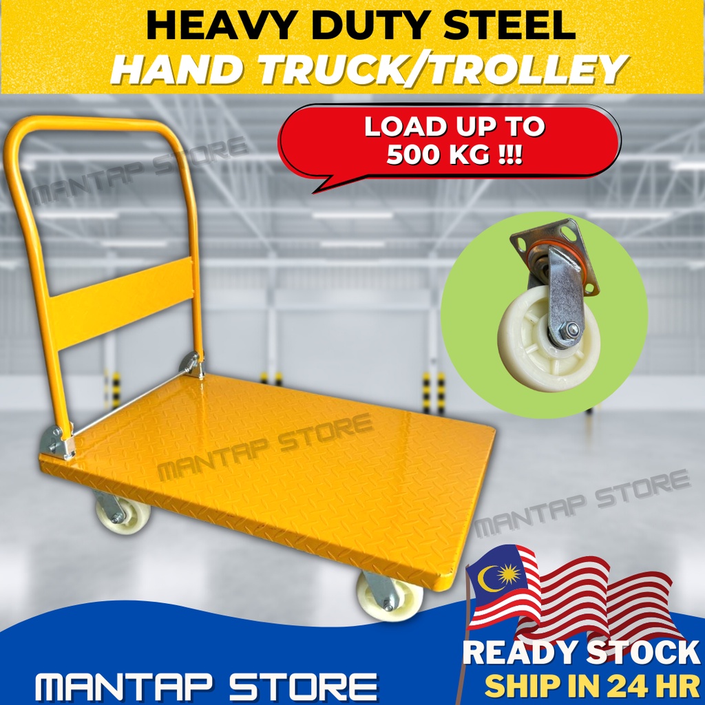 (READY STOCK)Trolley Portable 500KG Hand Truck Heavy Duty Steel ...
