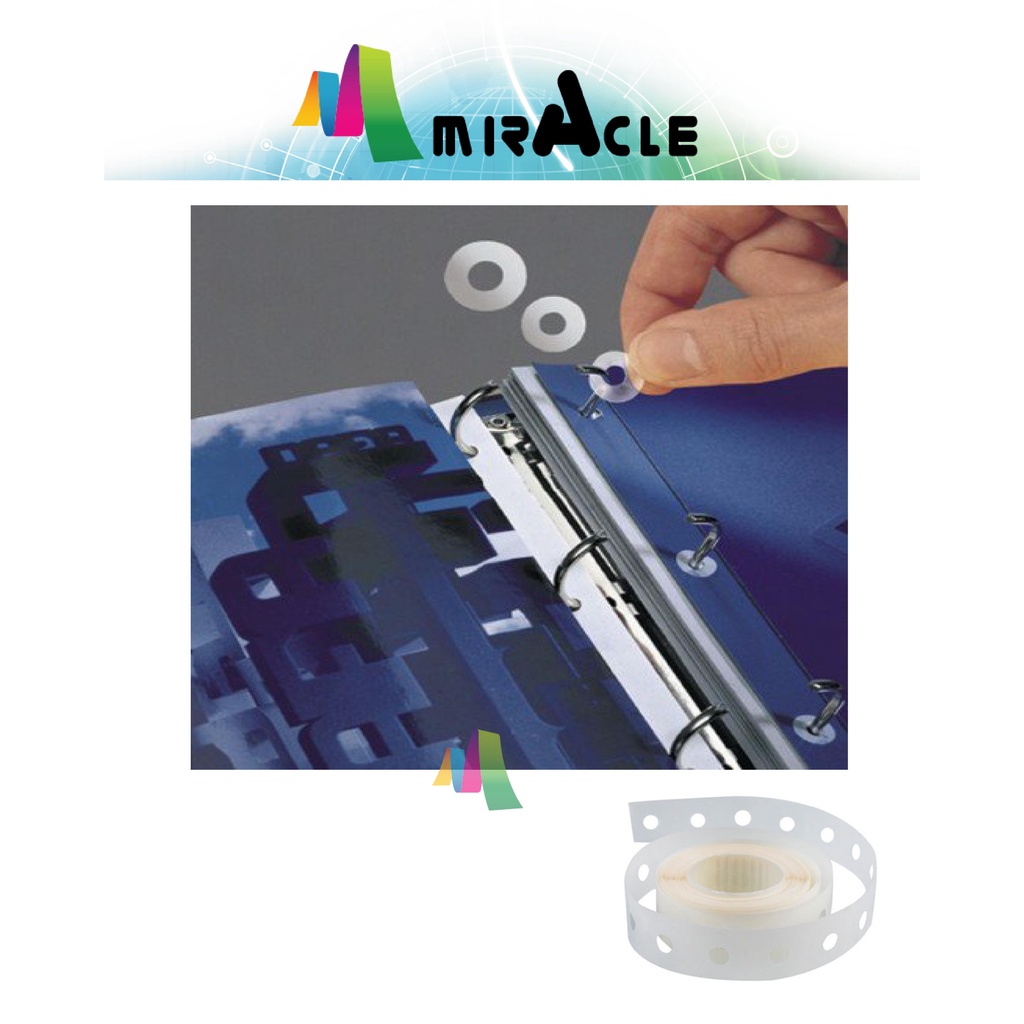 REINFORCEMENT RING STICKER FILE Transparent / White (500pcs/Box ...