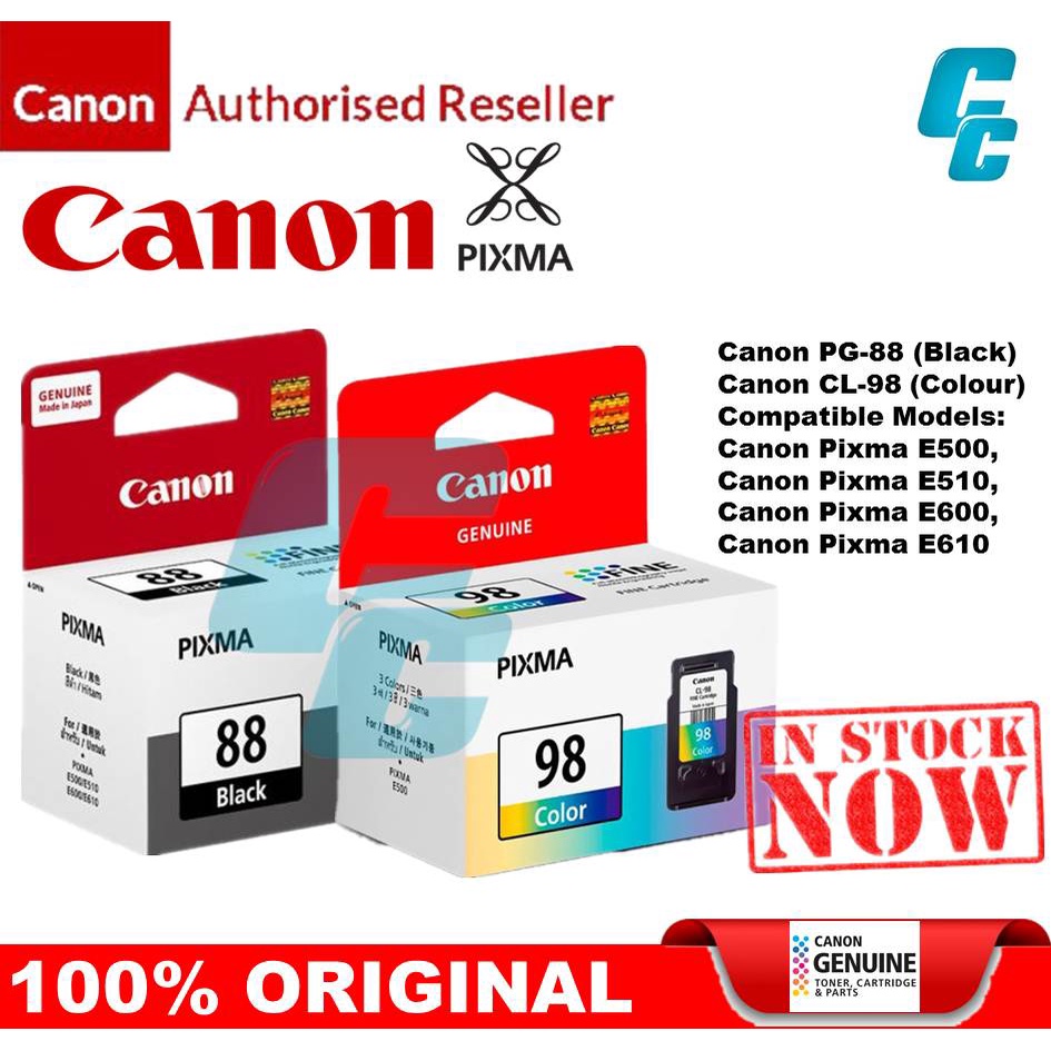 Canon PG-88 CL-98 Black Ink Cartridge # PG88 CL98 E510/E610/E500/E600 ...