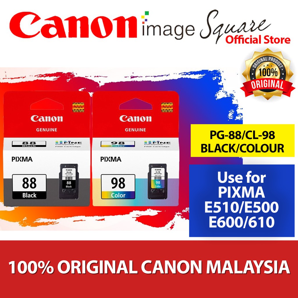 ORIGINAL CANON PG-88 Black PG88 / CL-98 Colour CL98 Printer Ink ...
