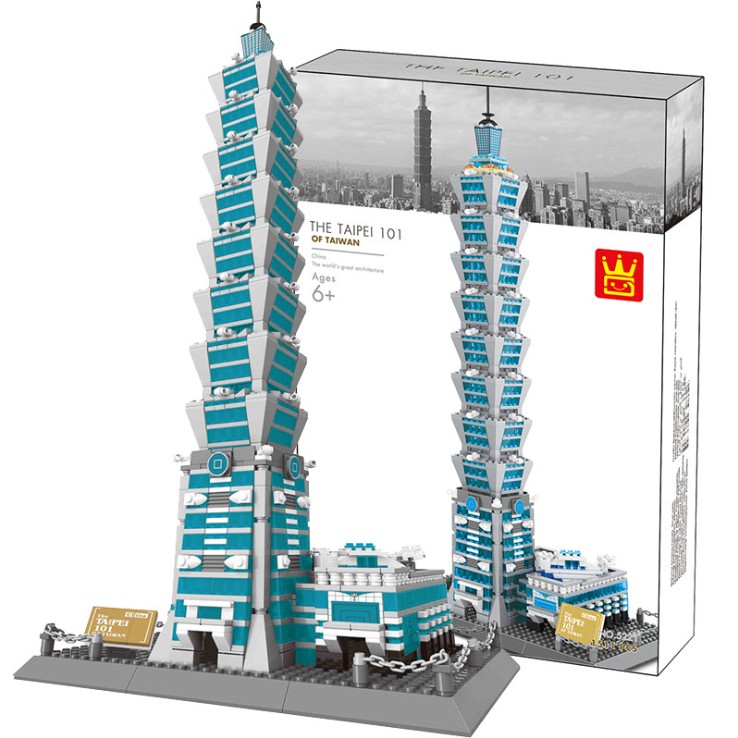 WANGE Architect The Taipei 101 of Taiwan Building Blocks 1512pcs No ...