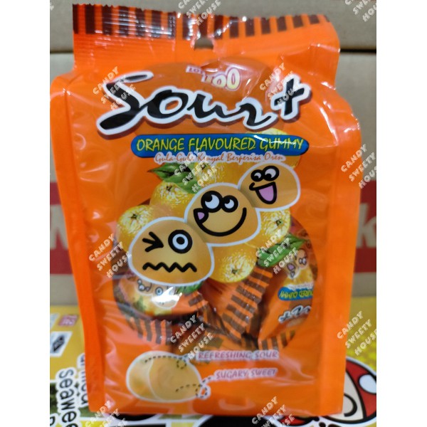 LOT 100 SOUR ORANGE FLAVOUR GUMMY-100GM | Shopee Malaysia