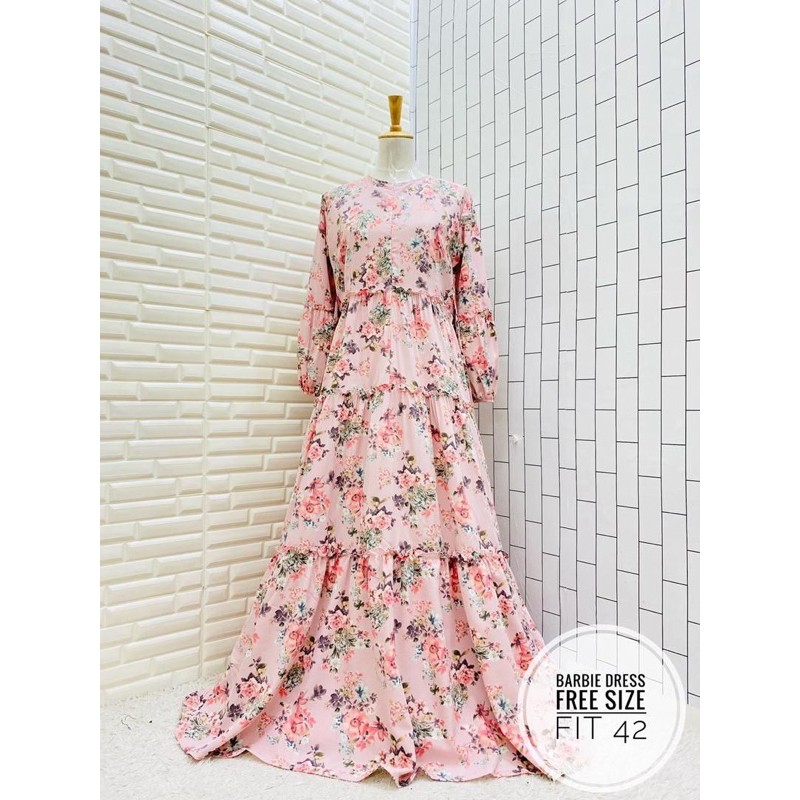 BARBIE DRESS CORAK BUNGA ( READY STOCK ) | Shopee Malaysia