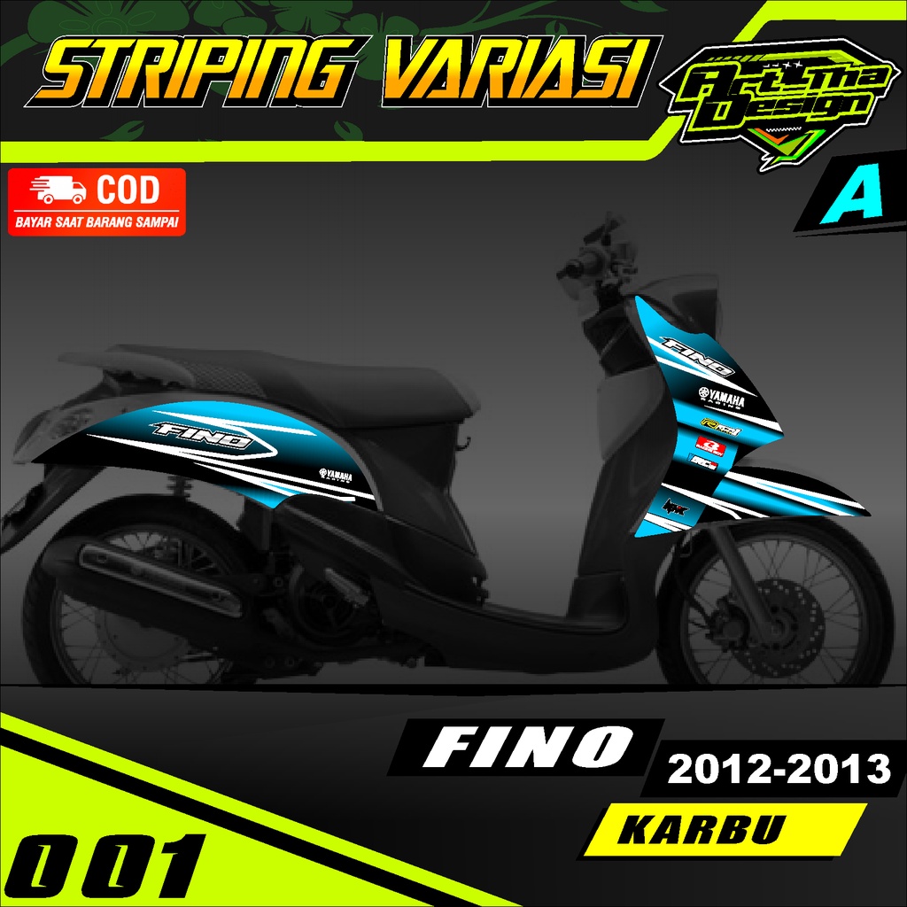 Striping Sticker Honda Fino Karbu 001- Minimalist Artthadesign Pattern ...