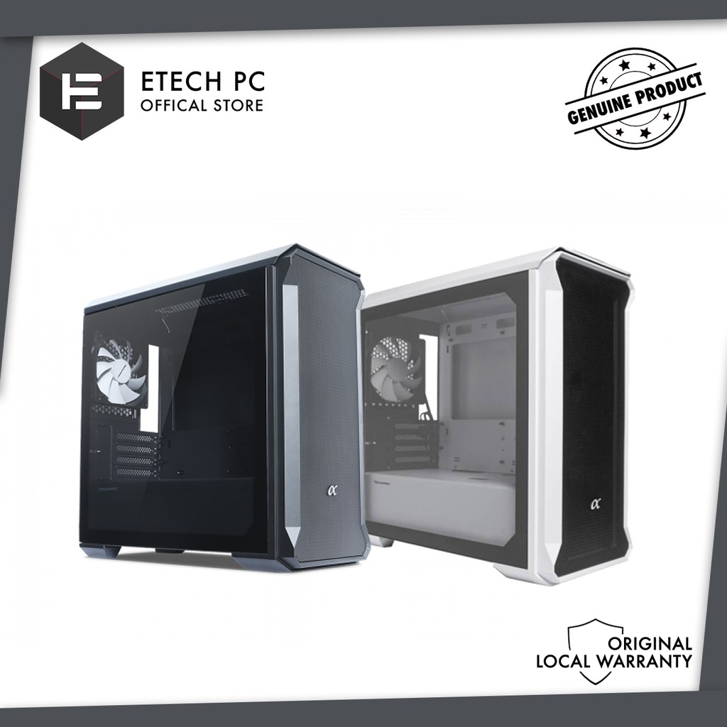 TECWARE ALPHA M TG M-ATX CHASSIS ( BLACK / WHITE ) | Shopee Malaysia