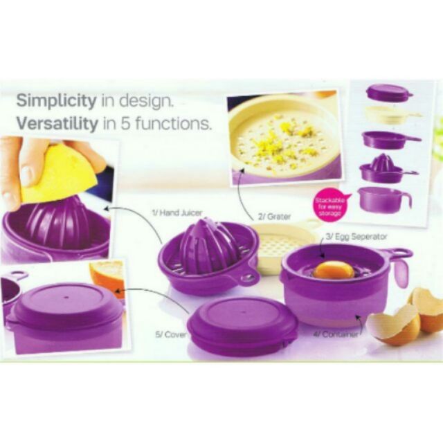 Tupperware Cook Maid Set purple colour | Shopee Malaysia