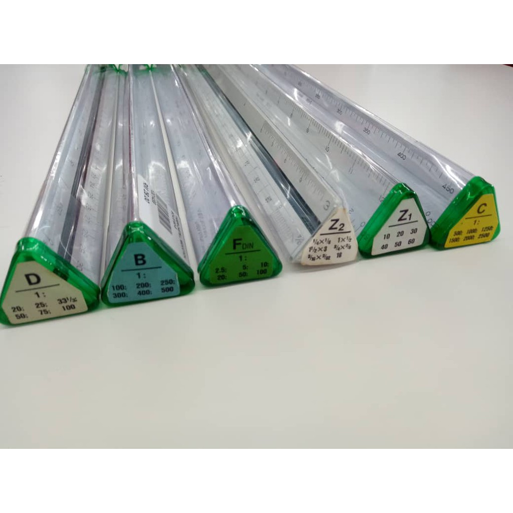 Faber-Castell Triangle Scale Architect Engineer Technical Ruler 12 ...