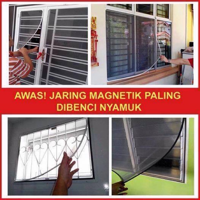 Jaring Nyamuk Magnetik Double Layer Magnet | Shopee Malaysia
