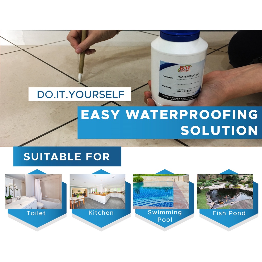 Transparent Waterproof Coating Paint/ Waterproof DF 1kg (BM Coating ...