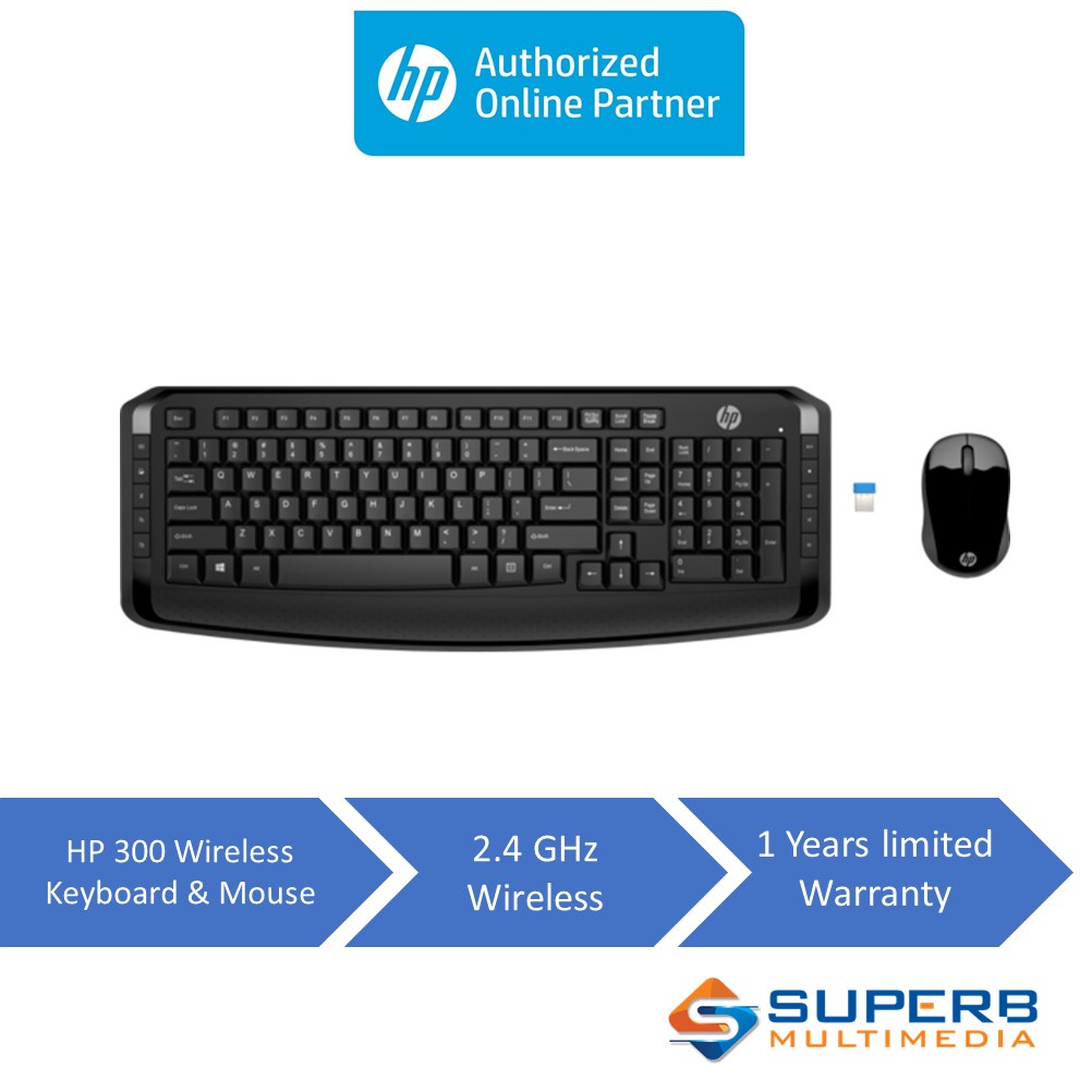 HP 300 Wireless Keyboard and Mouse [3ML04AA] | Shopee Malaysia