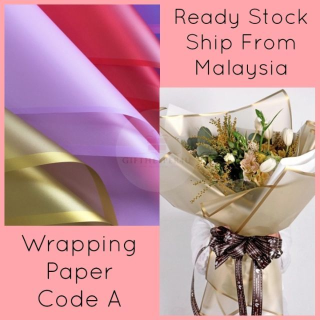 WRAPPING PAPER [A] 20 PCS WATERPROOF PLASTIC FLOWER | Shopee Malaysia