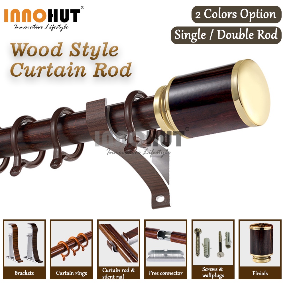 Innohut Window Decorative Drapery Treatment Single / Double Faux-Wood ...