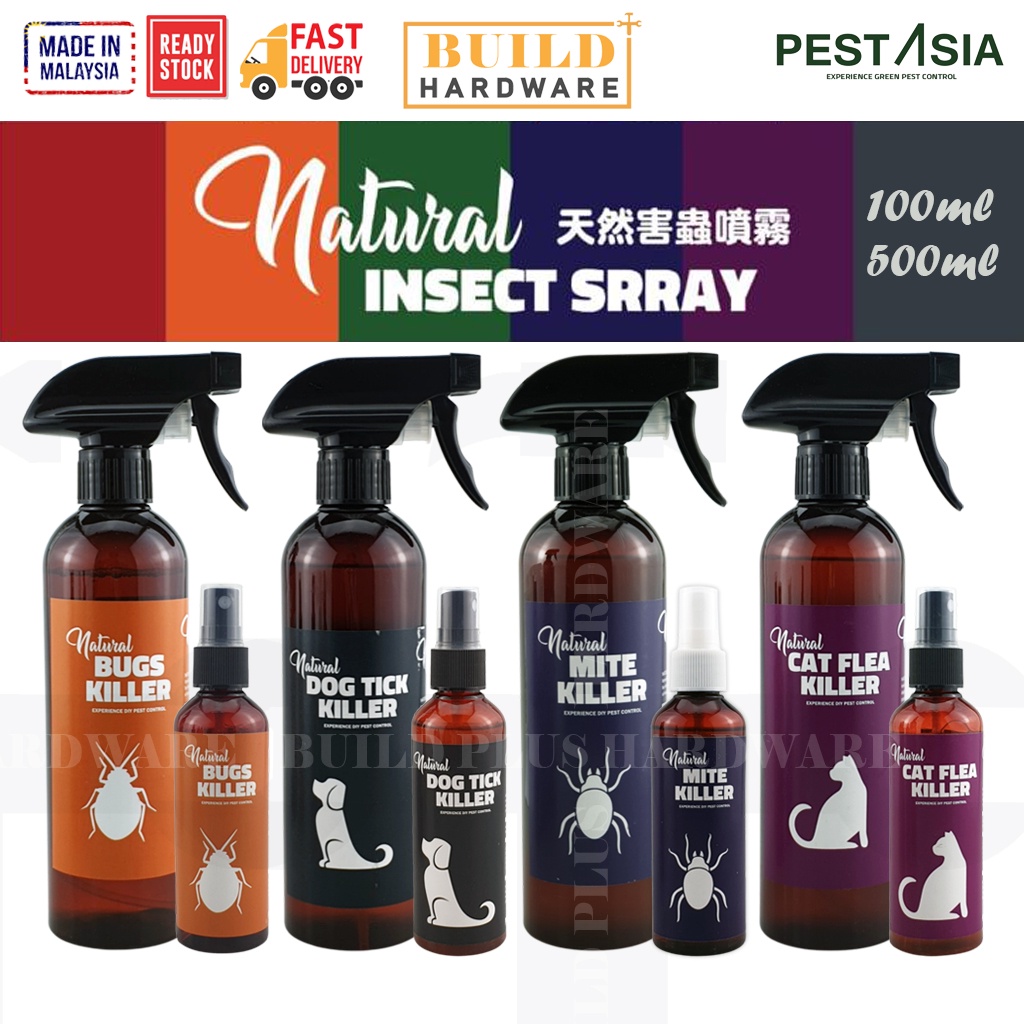 PEST ASIA 100ml/500ml Natural Insect Spray Bed Bug / Dust Mite / Dog ...