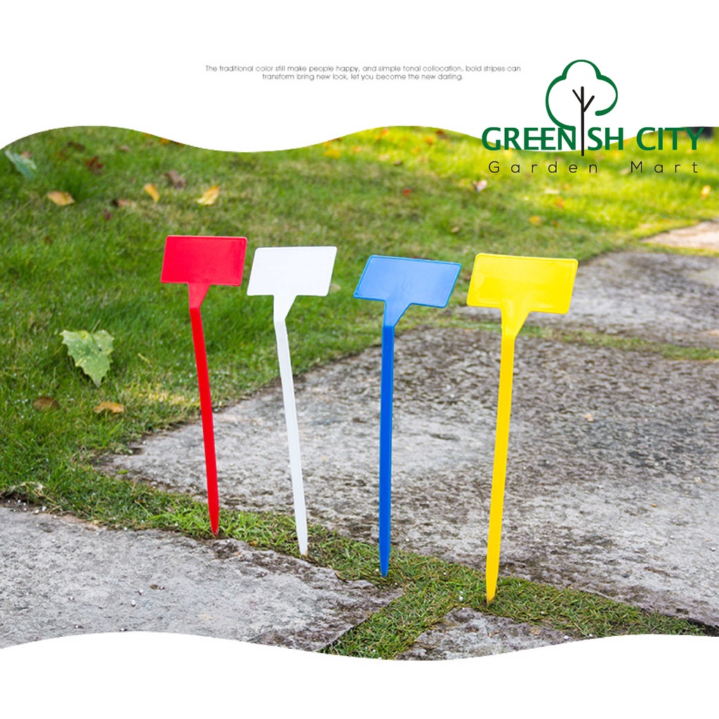 GNC - 10PCS TSHAPE PLANT NAME TAG 30CM PLASTIK PLANT LABEL POKOK ...
