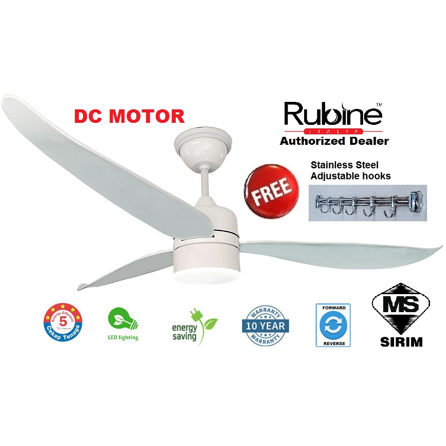 Rubine Rcf-Vasto 56 Fan White DC Ceiling Fan | Shopee Malaysia