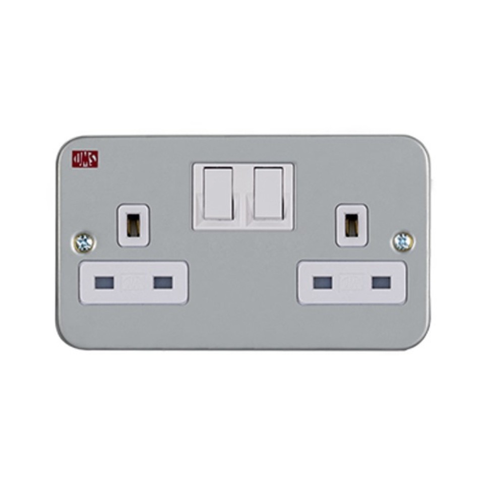 UMS METAL CLAD 2GANG x 13A SWITCH SOCKET OUTLET (SSO) 2213M | Shopee ...