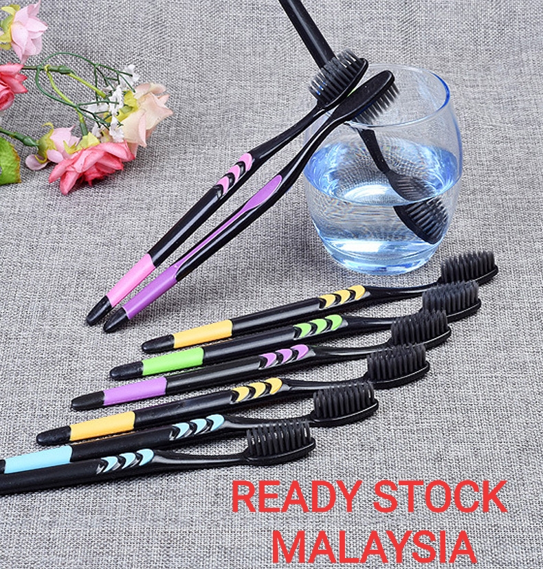 1 X berus gigi Bamboo Charcoal Toothbrush Wholesale Cheap Soft Oral ...