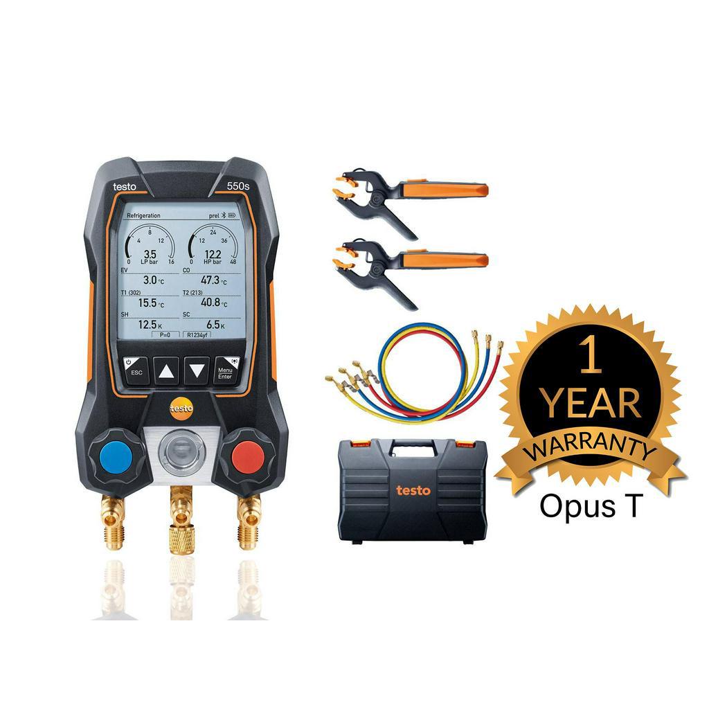 testo 550s Smart Kit with 3 filling hoses - Smart digital manifold with ...