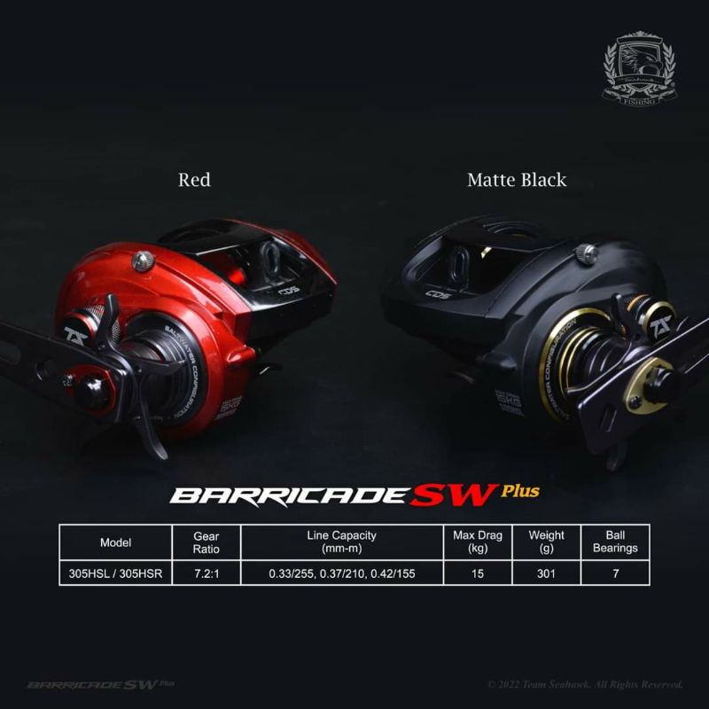 Team Seahawk Barricade SW Plus (305HSL/305HSR) Team Seahawk Fishing ...