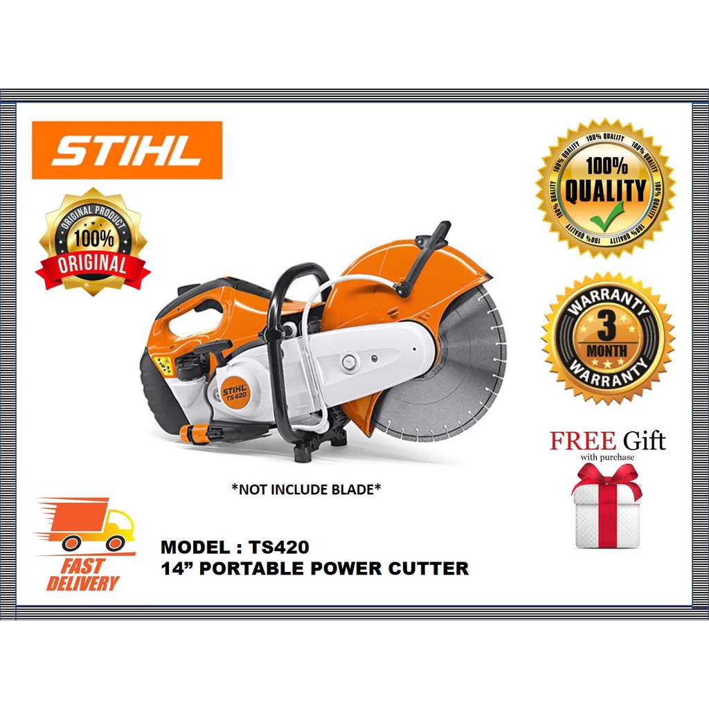 STIHL TS420 14" PORTABLE POWER CUTTER, CUT-OFF MACHINE (BLADE NOT ...
